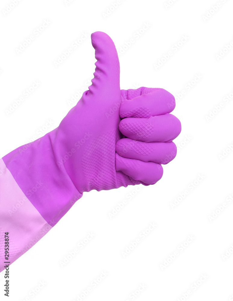 Cleaning thumbs up Stock Photo | Adobe Stock