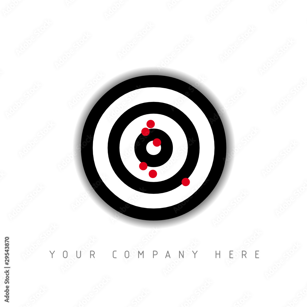 logo picto web cible marketing pub commerce design icône Stock Vector ...