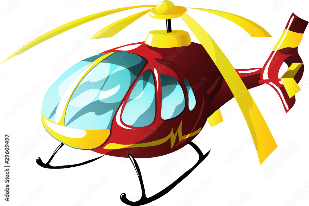 Cartoon ambulance helicopter Stock Vector | Adobe Stock