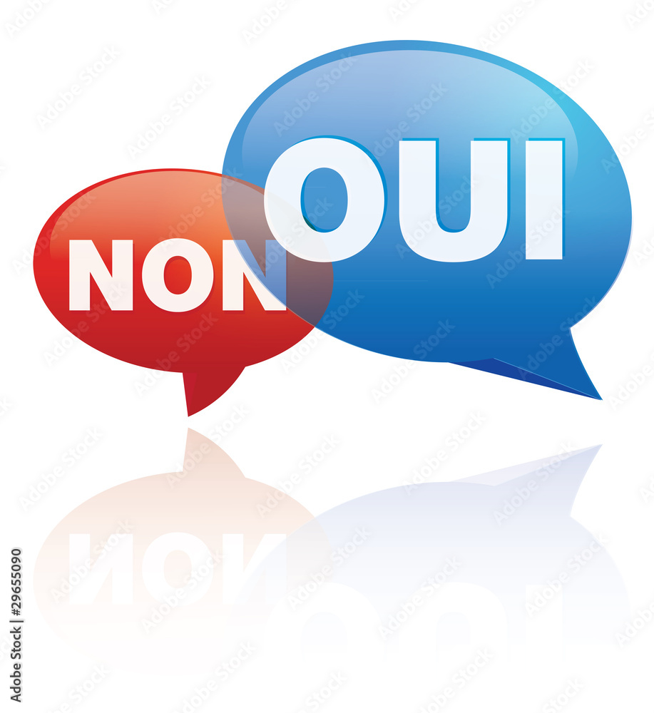 vote oui - non. Le oui gagne Illustration Stock | Adobe Stock