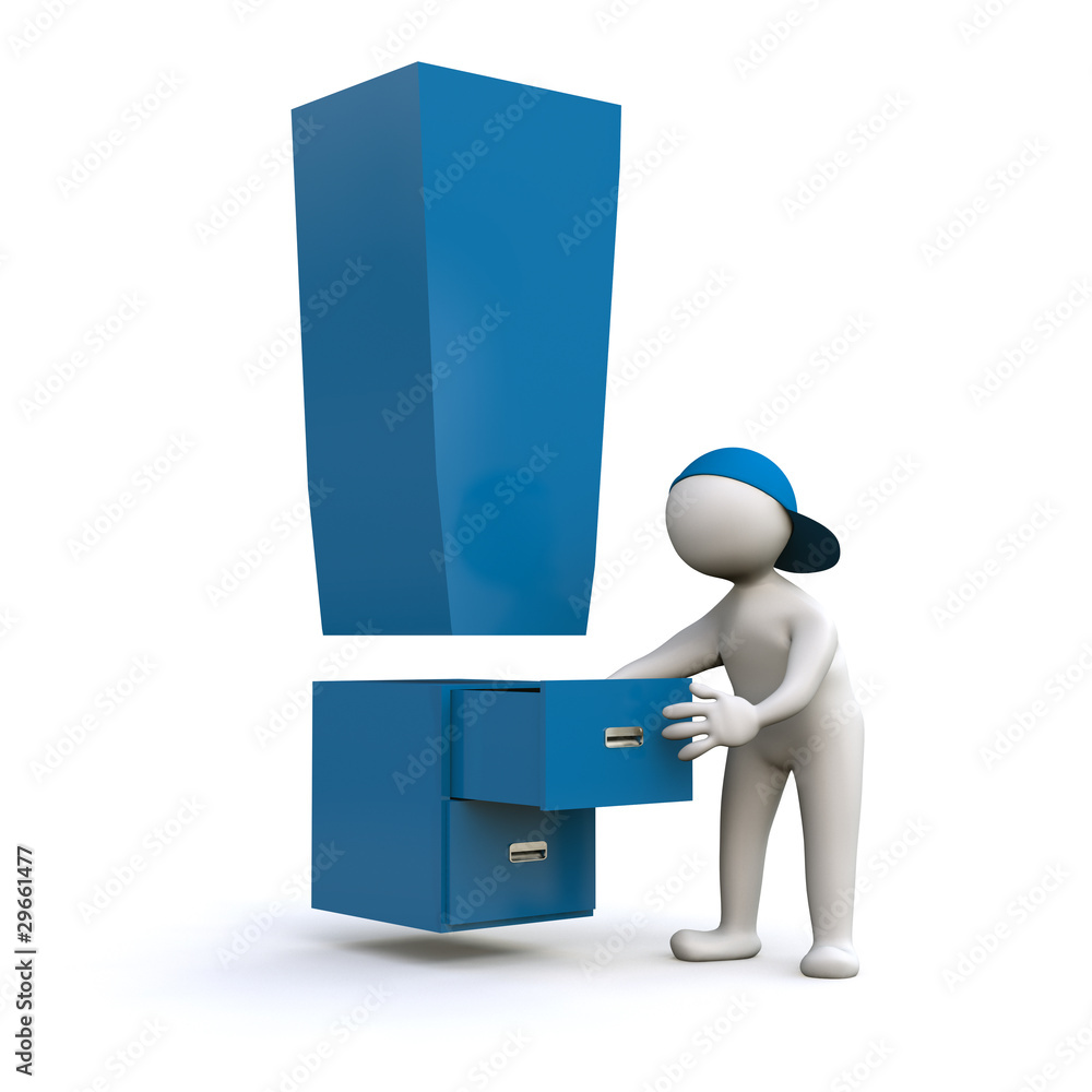 3D Man conclusion Stock Illustration | Adobe Stock