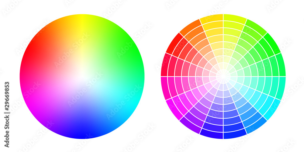 Color HSV wheels Stock Vector | Adobe Stock