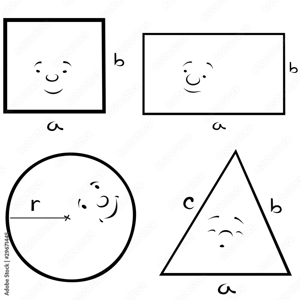 Basic Shapes Clipart Black And White