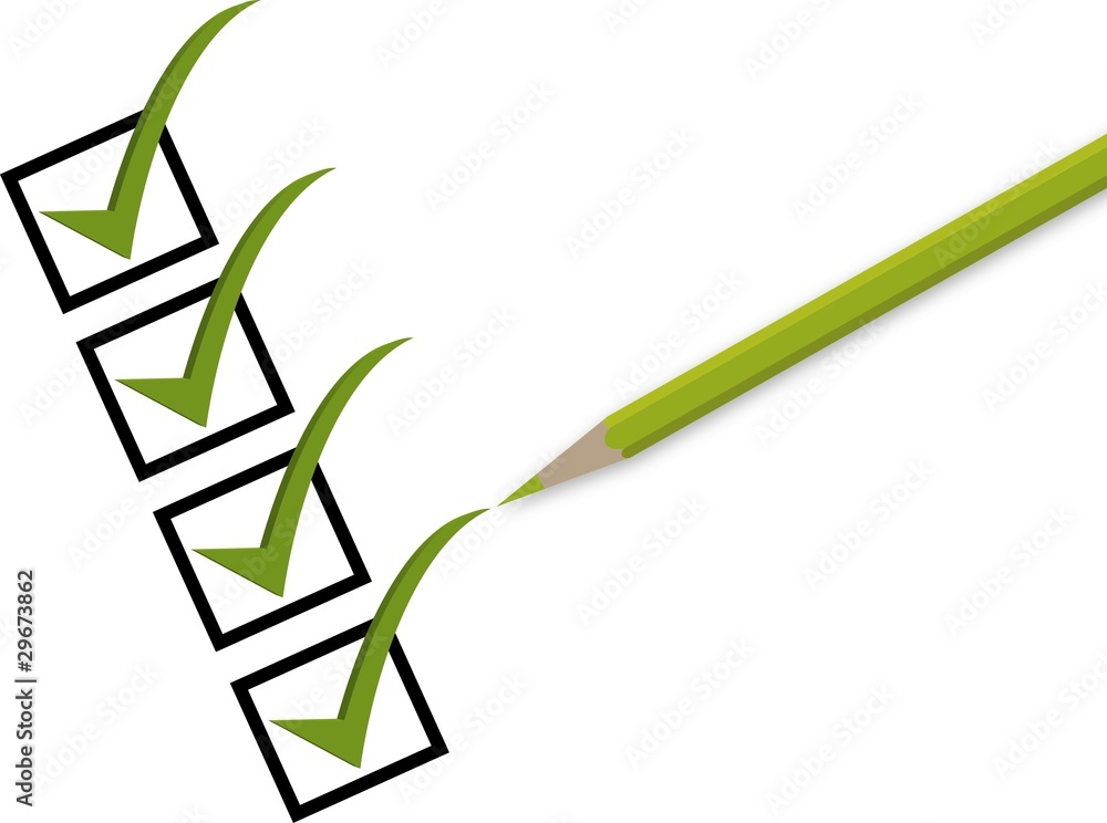 check list symbol, green color Stock Vector | Adobe Stock