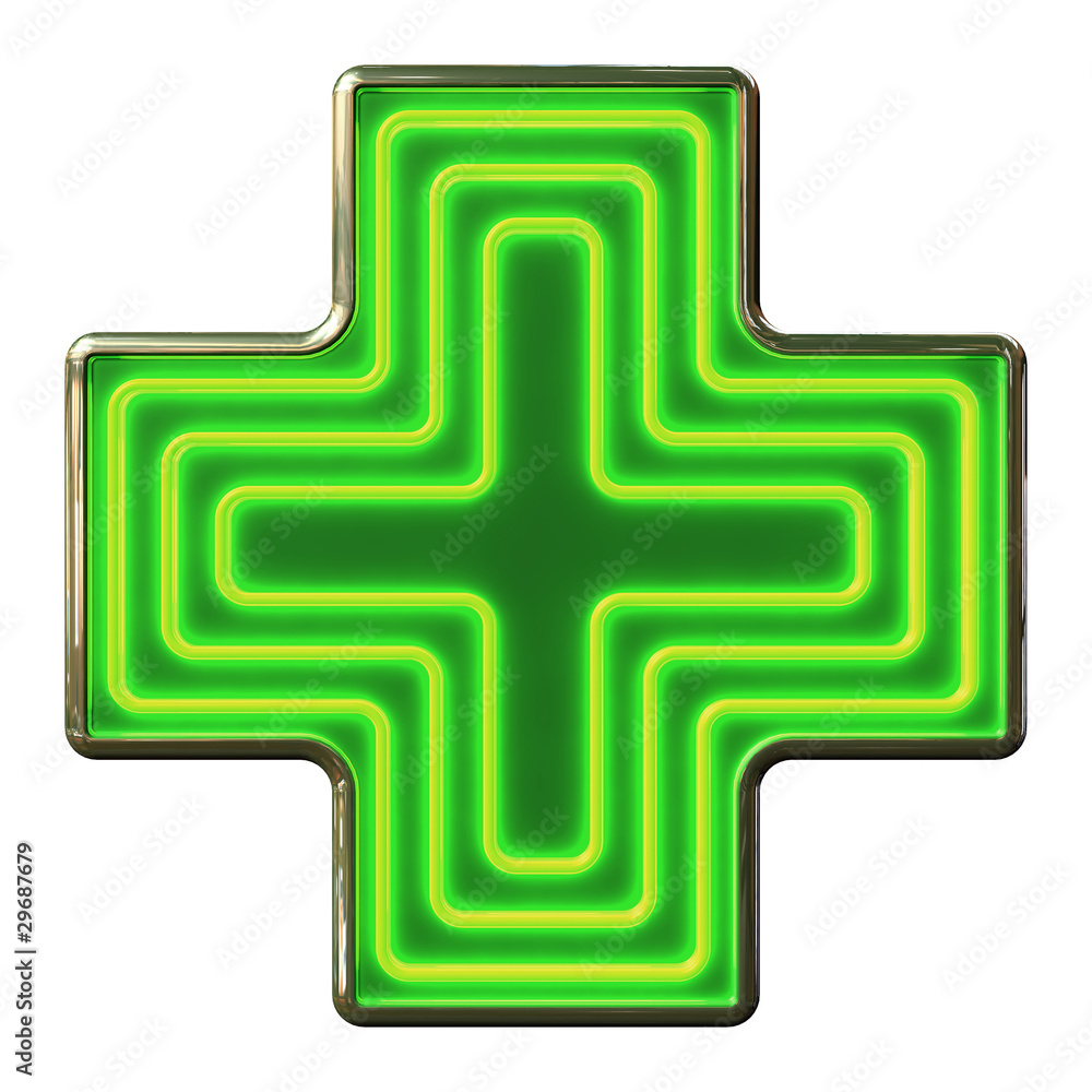 Simbolo farmacia 3D Stock Illustration | Adobe Stock