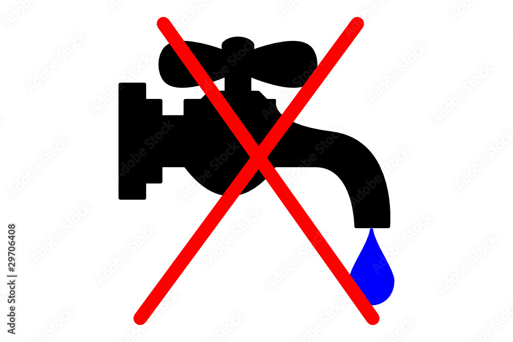 agua no potable vector de Stock | Adobe Stock