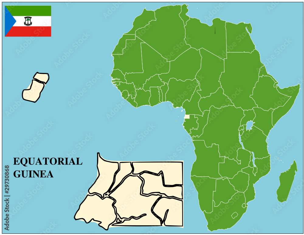 Equatorial Guinea emblem map africa world business success Stock Vector ...