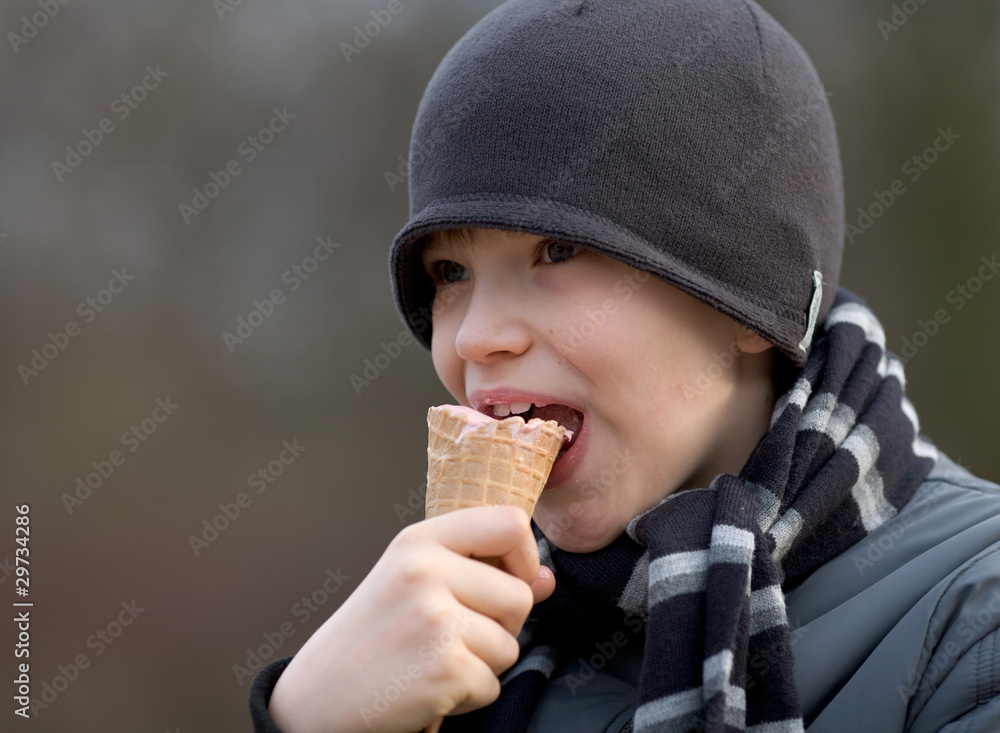 Eis im Winter Stock Photo | Adobe Stock
