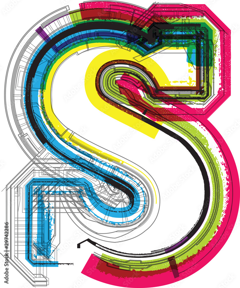 Technical typography Stock Vector | Adobe Stock