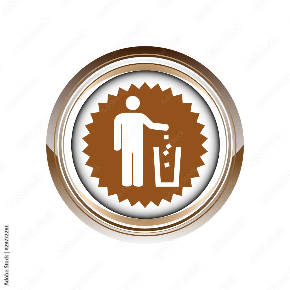 tri déchets environnement logo picto web icône design symbole Stock ...