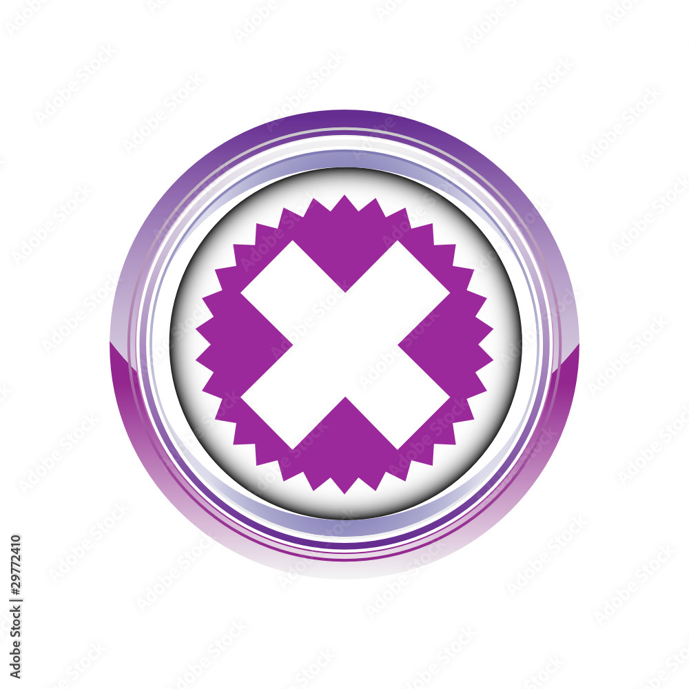 croix X interdit logo picto web icône design symbole Stock Vector ...