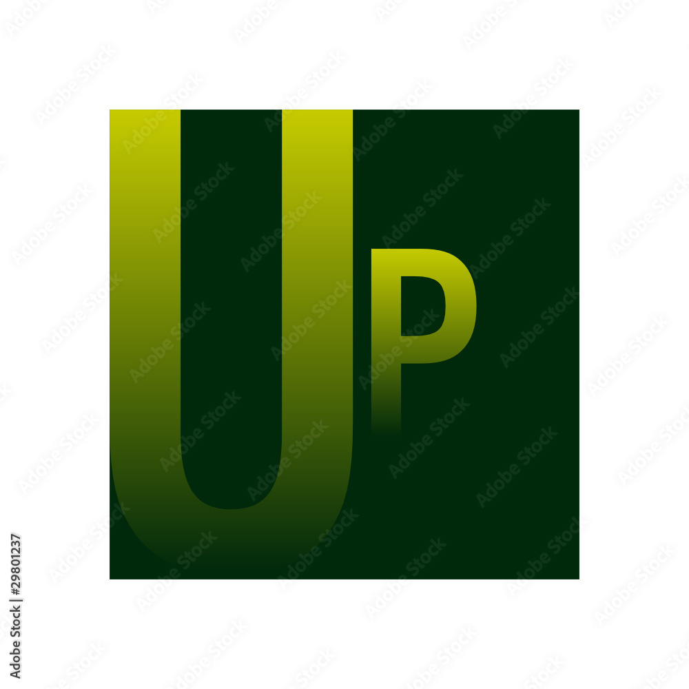 up montée logo picto icone symbole mot alphabet graphisme Stock Vector ...