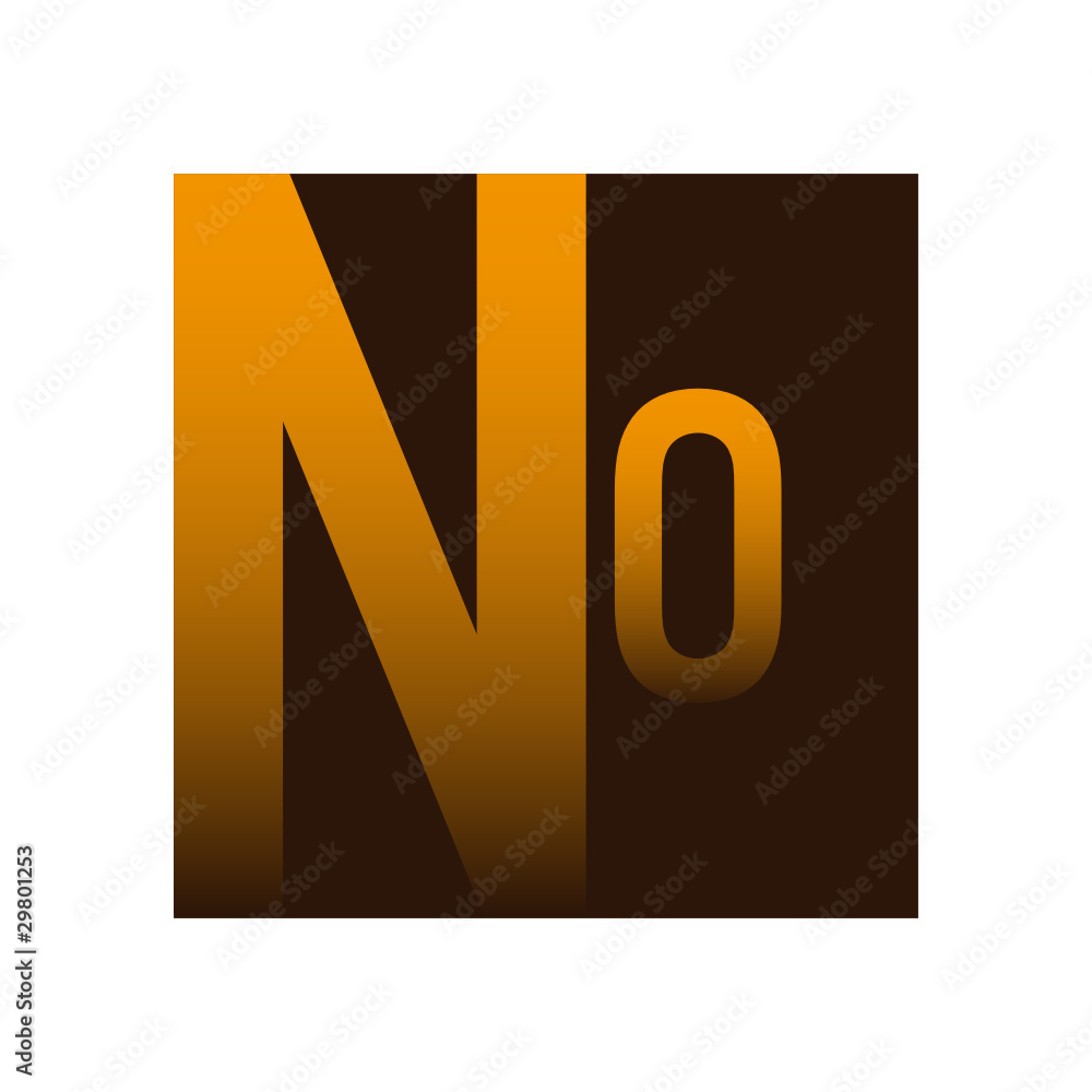 non no refus logo picto icone symbole mot alphabet graphisme Stock ...