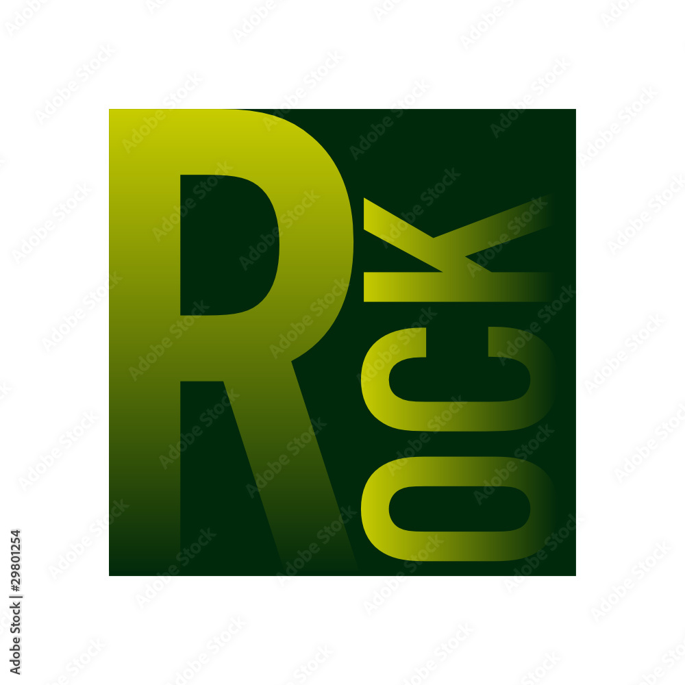 rock musique logo picto icone symbole mot alphabet graphisme Stock ...