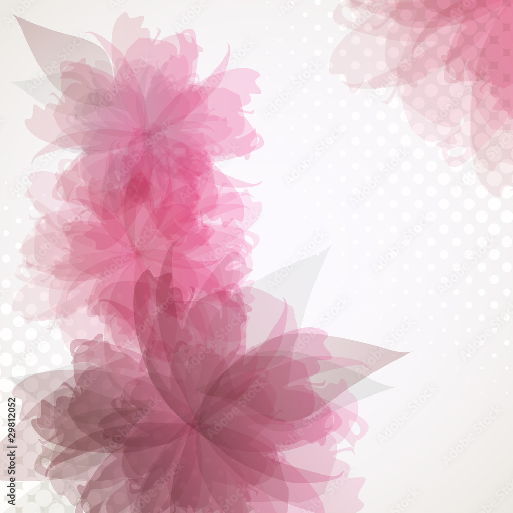 Transparent flowers background Stock Vector | Adobe Stock