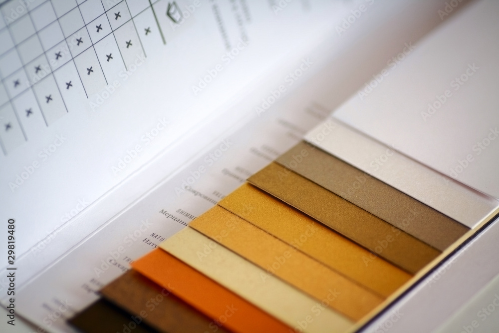 Book of color paper samples Stock Photo | Adobe Stock