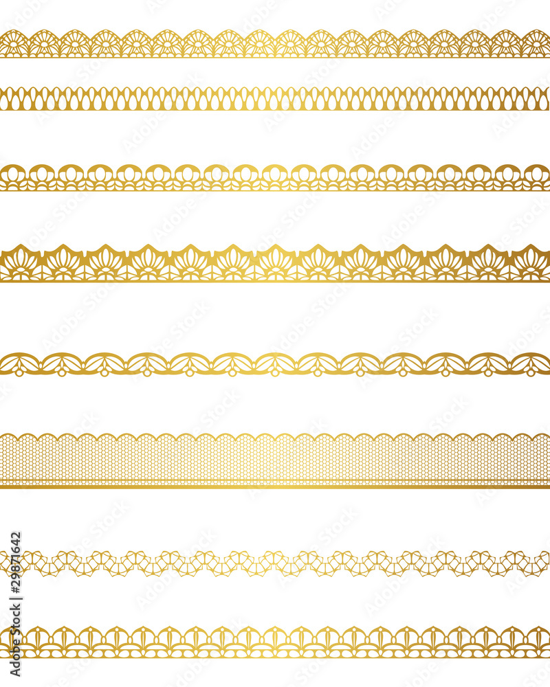gold lace set Stock ベクター | Adobe Stock