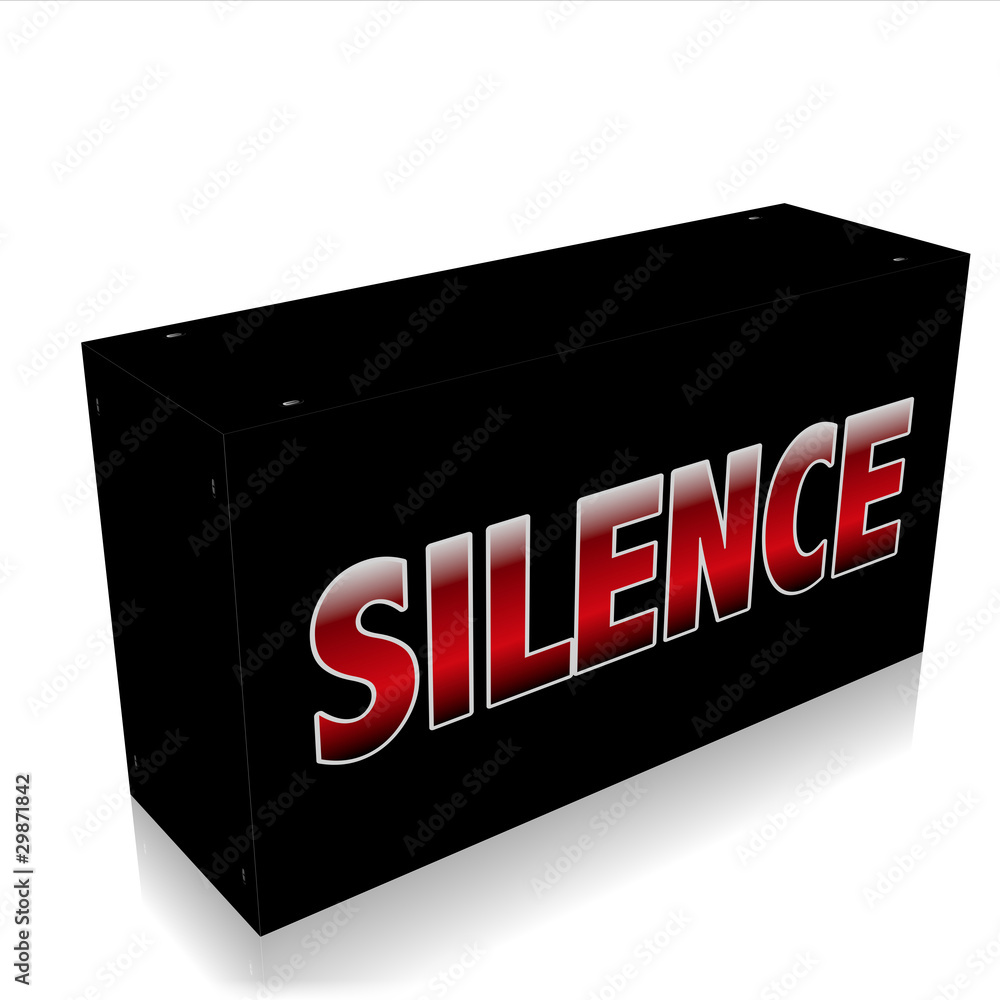 silence 3d Stock Illustration | Adobe Stock