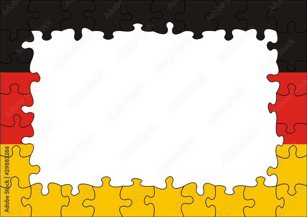 German flag puzzle border Stock Illustration | Adobe Stock