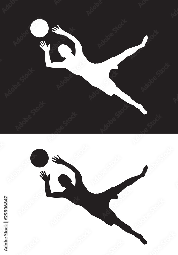 football keeper silhouette Stock Vector | Adobe Stock