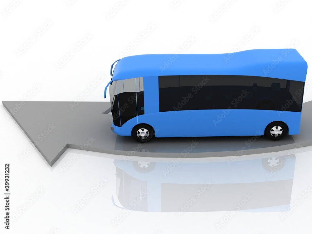pointer of direction of motion of bus Stock Illustration | Adobe Stock