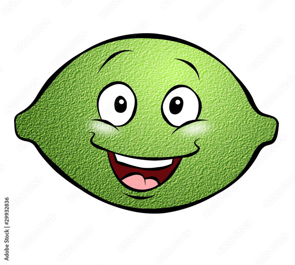 Cartoon Lime Stock Illustration | Adobe Stock