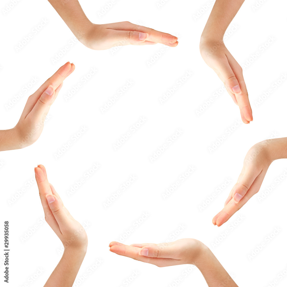 Hands making a circle Stock Photo | Adobe Stock
