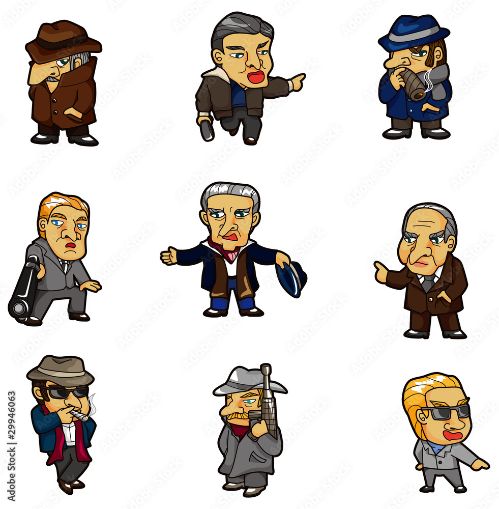 cartoon mafia icon Stock Vector | Adobe Stock