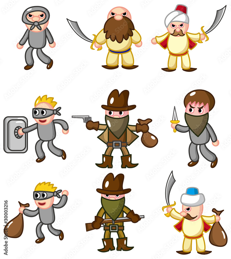 cartoon thief icon Stock Vector | Adobe Stock