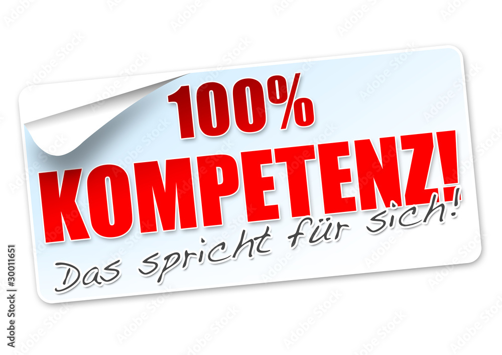 100% Kompetenz! Button, Icon Stock-Illustration | Adobe Stock