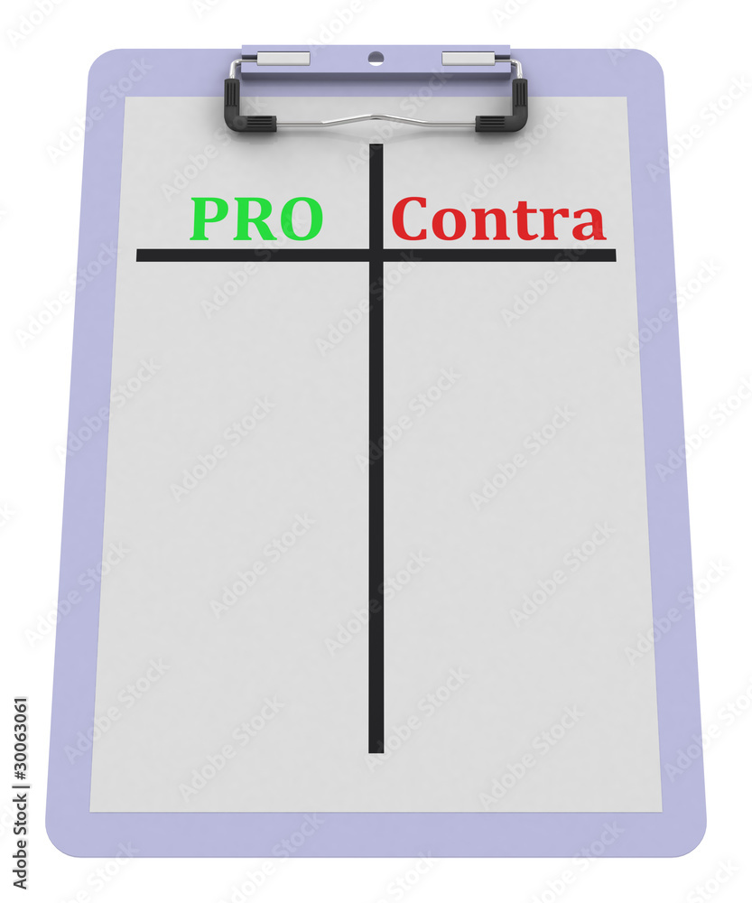 Pro und Contra Stock-Illustration | Adobe Stock