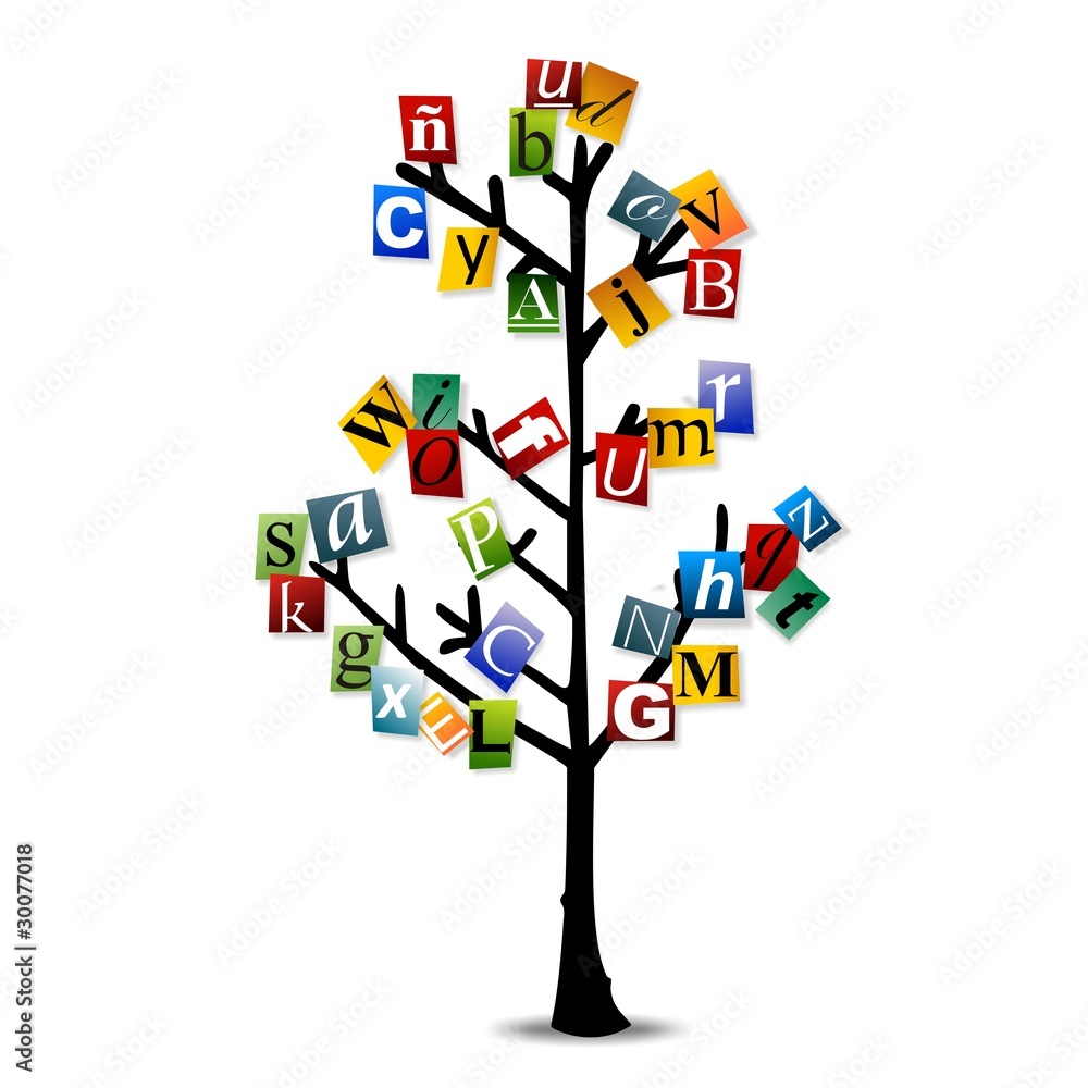 ARBOL DE LETRAS Stock Illustration | Adobe Stock