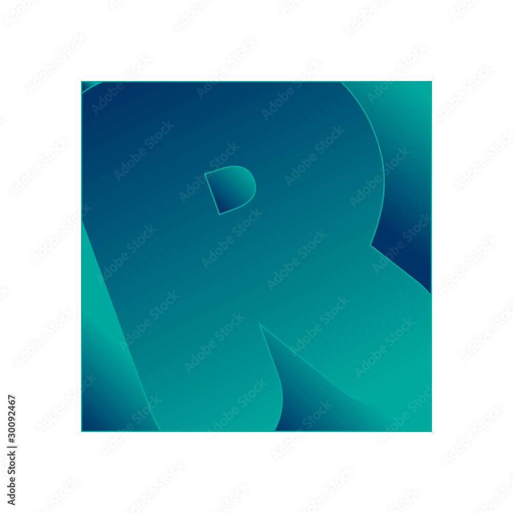 lettre R alphabet bouton icône lettrine typo mot Stock Vector | Adobe Stock