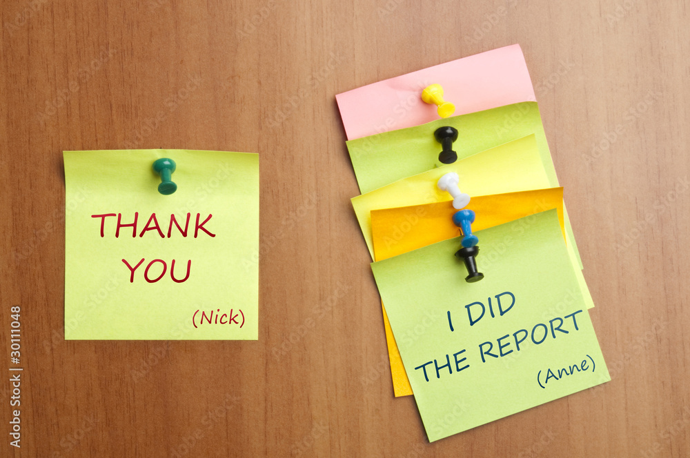 Thank you post it Stock Photo | Adobe Stock