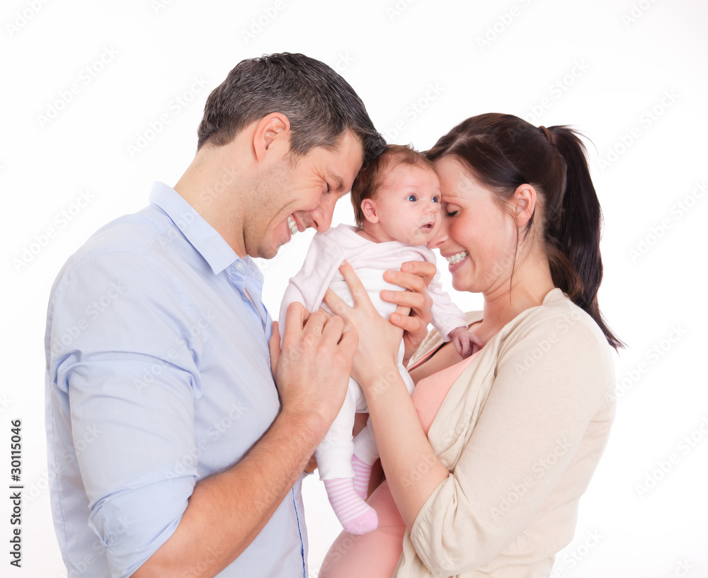 familie eltern parents baby Stock-Foto | Adobe Stock