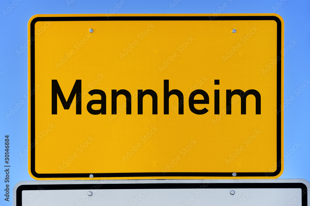 Ortsschild Mannheim Stock Photo | Adobe Stock