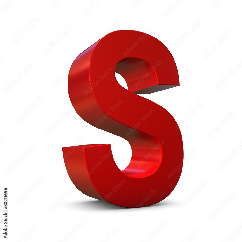 lettre S rouge Illustration Stock | Adobe Stock