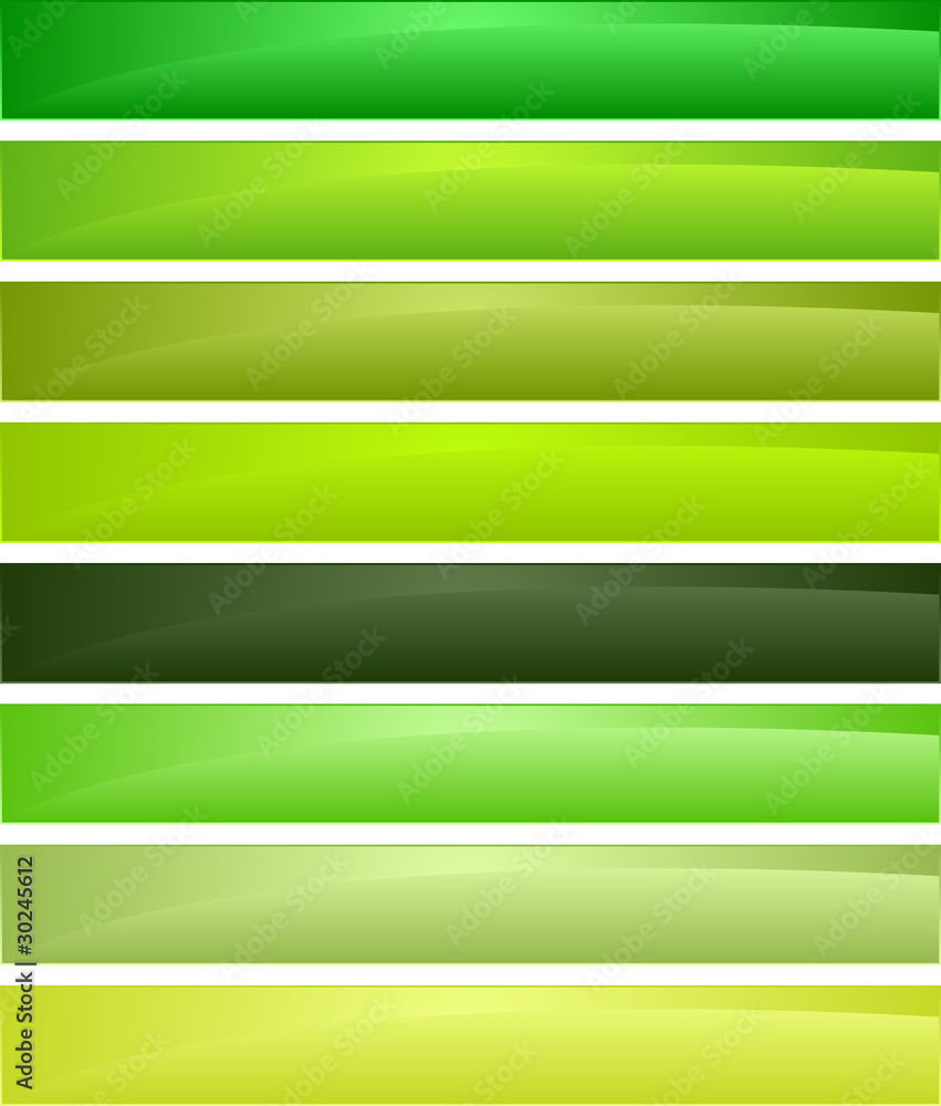 Green banners Stock Vector | Adobe Stock