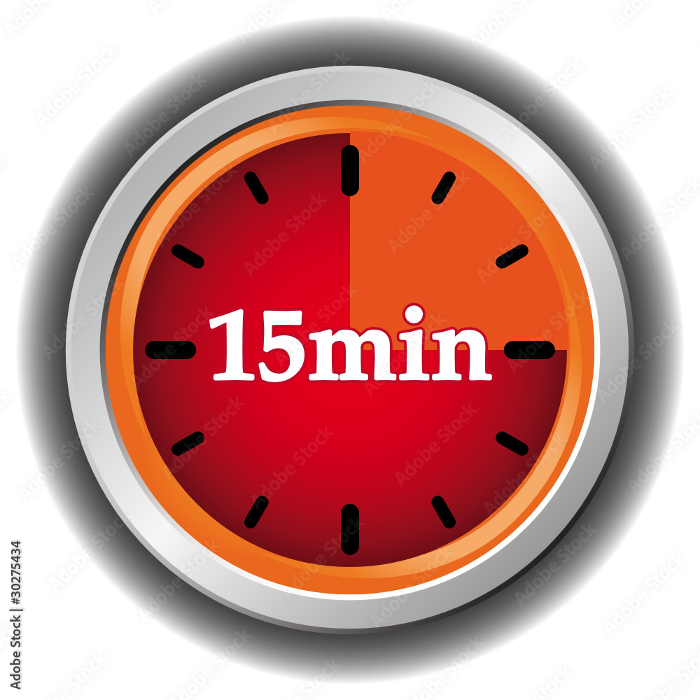 15 MINUTES ICON Stock Vector | Adobe Stock