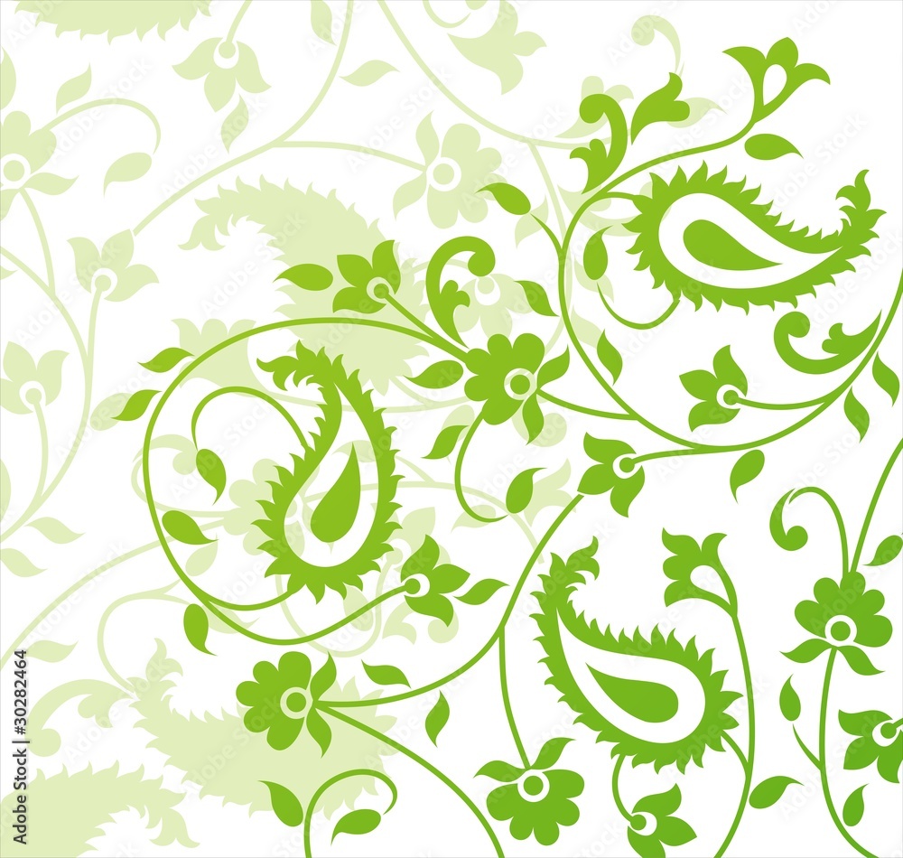 paisley floral pattern Stock Vector | Adobe Stock