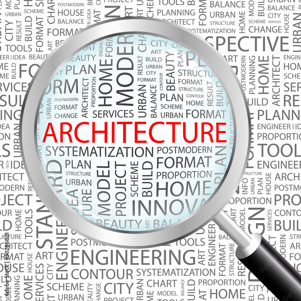 ARCHITECTURE. Word cloud concept illustration. Stock Vector | Adobe Stock