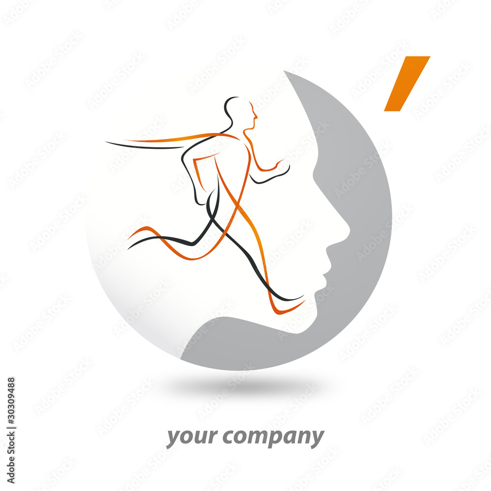 logo entreprise, course, soin visage Stock Vector | Adobe Stock
