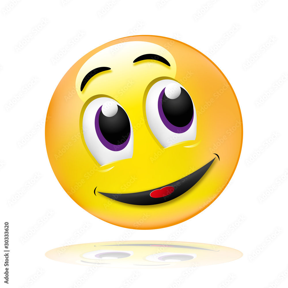 smiley denkt nach Stock-Vektorgrafik | Adobe Stock