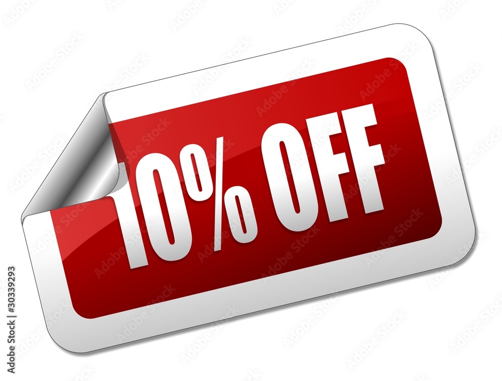 10% off sticker Stock Illustration | Adobe Stock