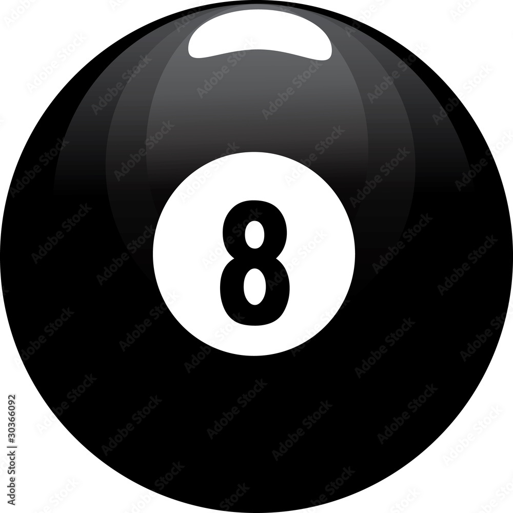 Vector illustration of 8 ball Stock Vector | Adobe Stock