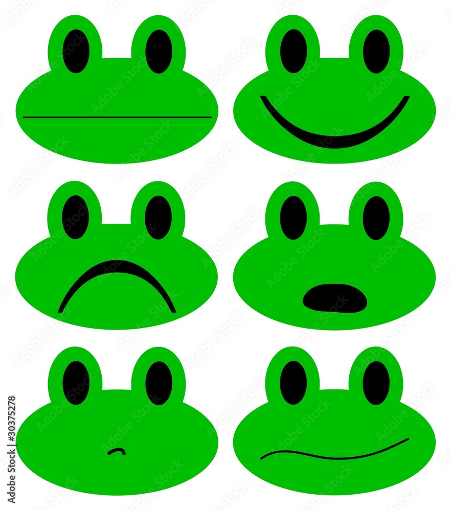 Emojis, Frosch Stock Illustration | Adobe Stock