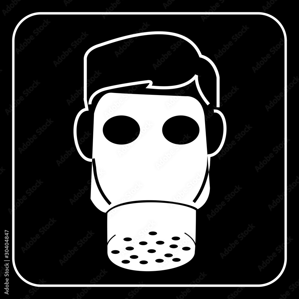 gas mask-safety equipment symbol, vector Stock Vector | Adobe Stock