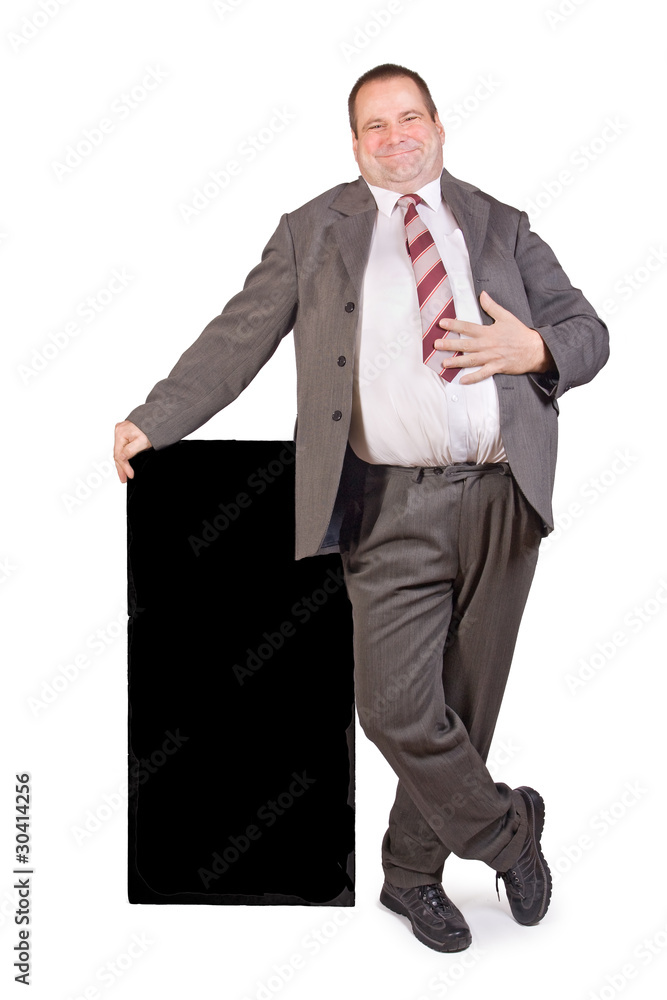 jolly fat businessman .. Stock Photo | Adobe Stock