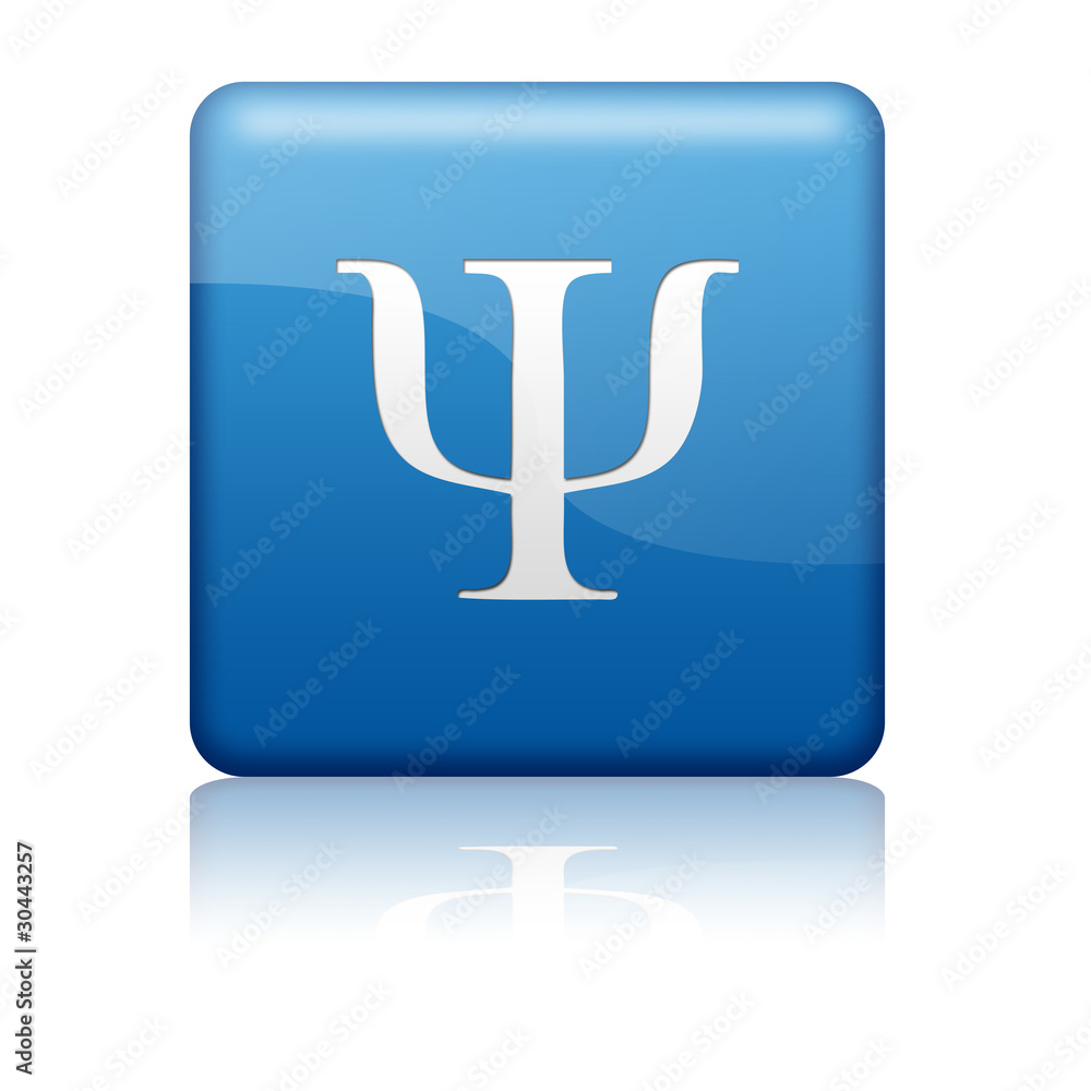 Boton azul simbolo PSI Stock Illustration | Adobe Stock