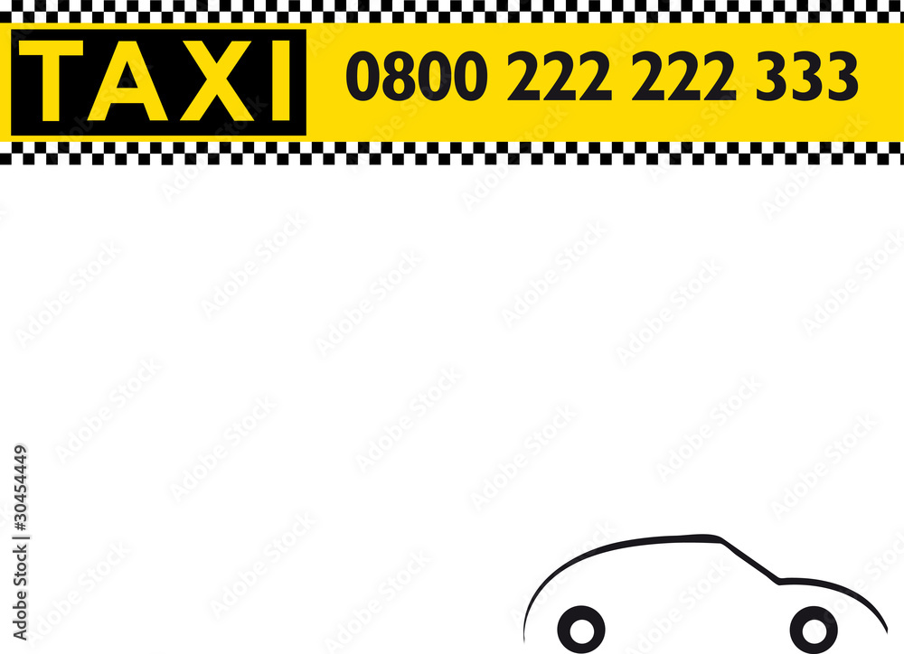 Taxi Taxi - Business Card Template Stock Vector | Adobe Stock